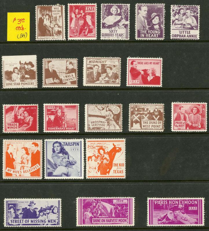Early Collection of 1930's Movies Labels | Specialty Philately ...