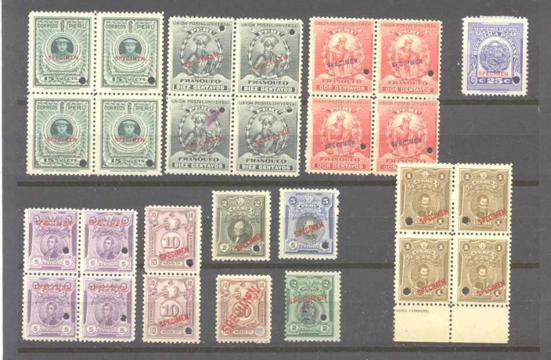 Peru 27 mint values pre-1940/specimens | Central & South America - Peru ...