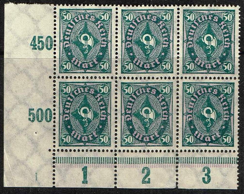 Germany 1922,Sc.#184 MNH plate print, with plate number 1 cv.€3,50 ...
