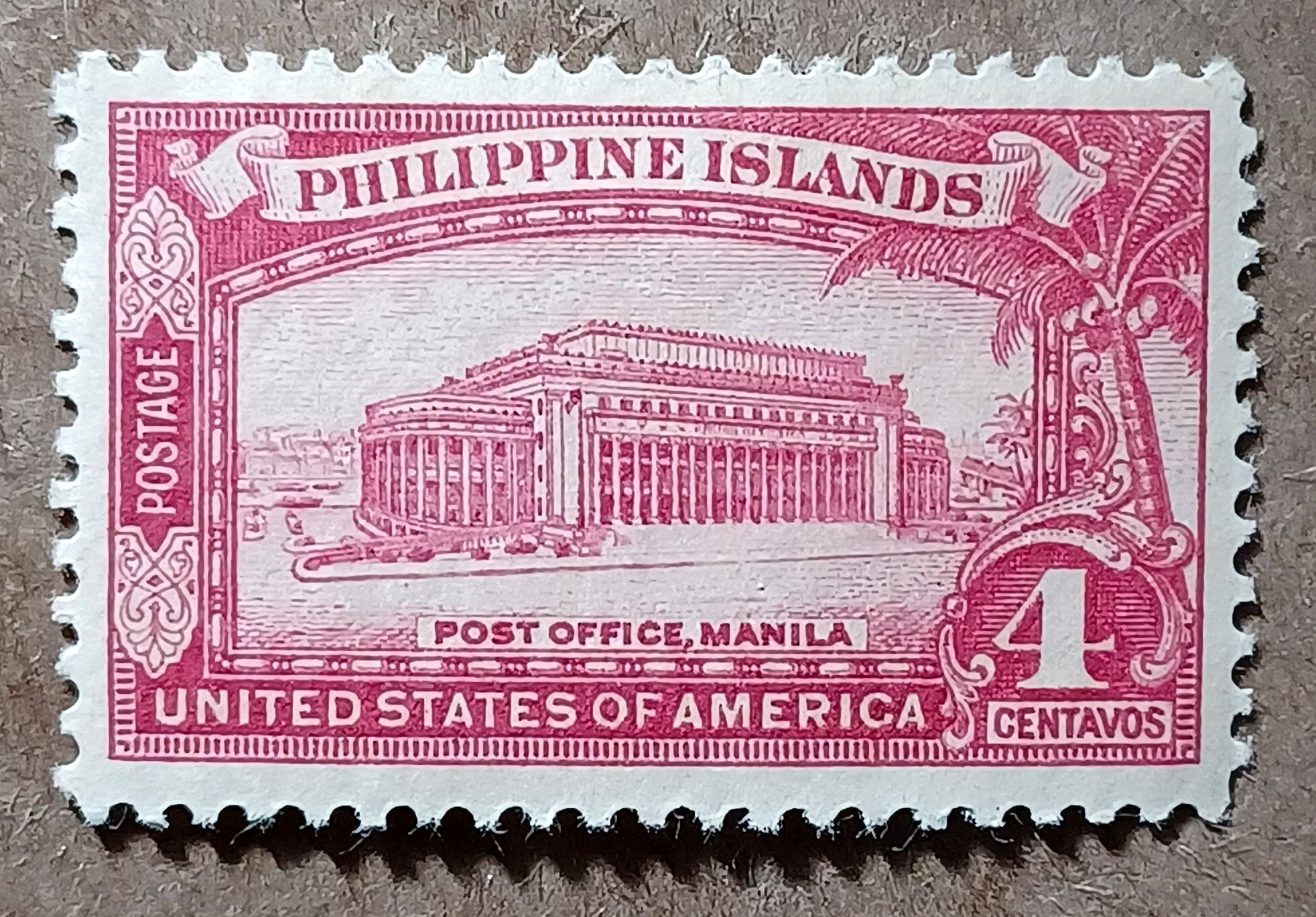Philippines #355 4c Post Office, Manila MH (1932) US Possession | Asia ...