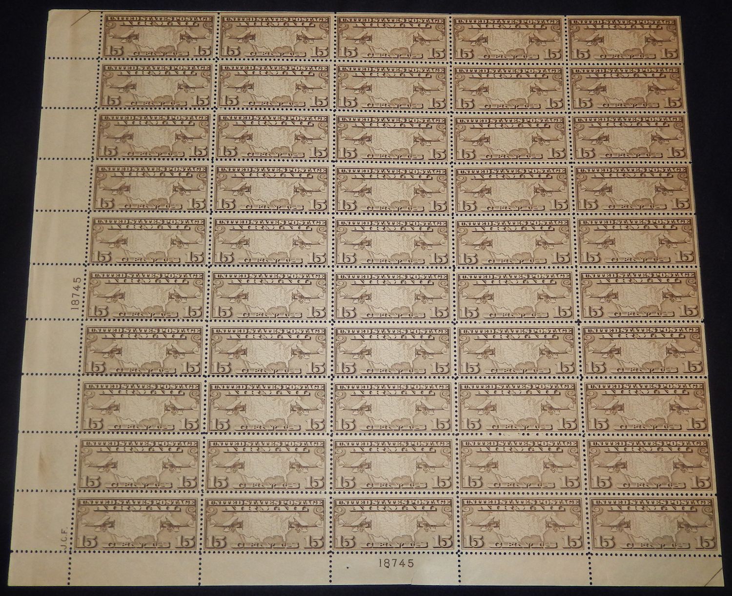 C8 15c Map, VF OG NH, Post Office Fresh. Full..MORE.. w8248 | United ...