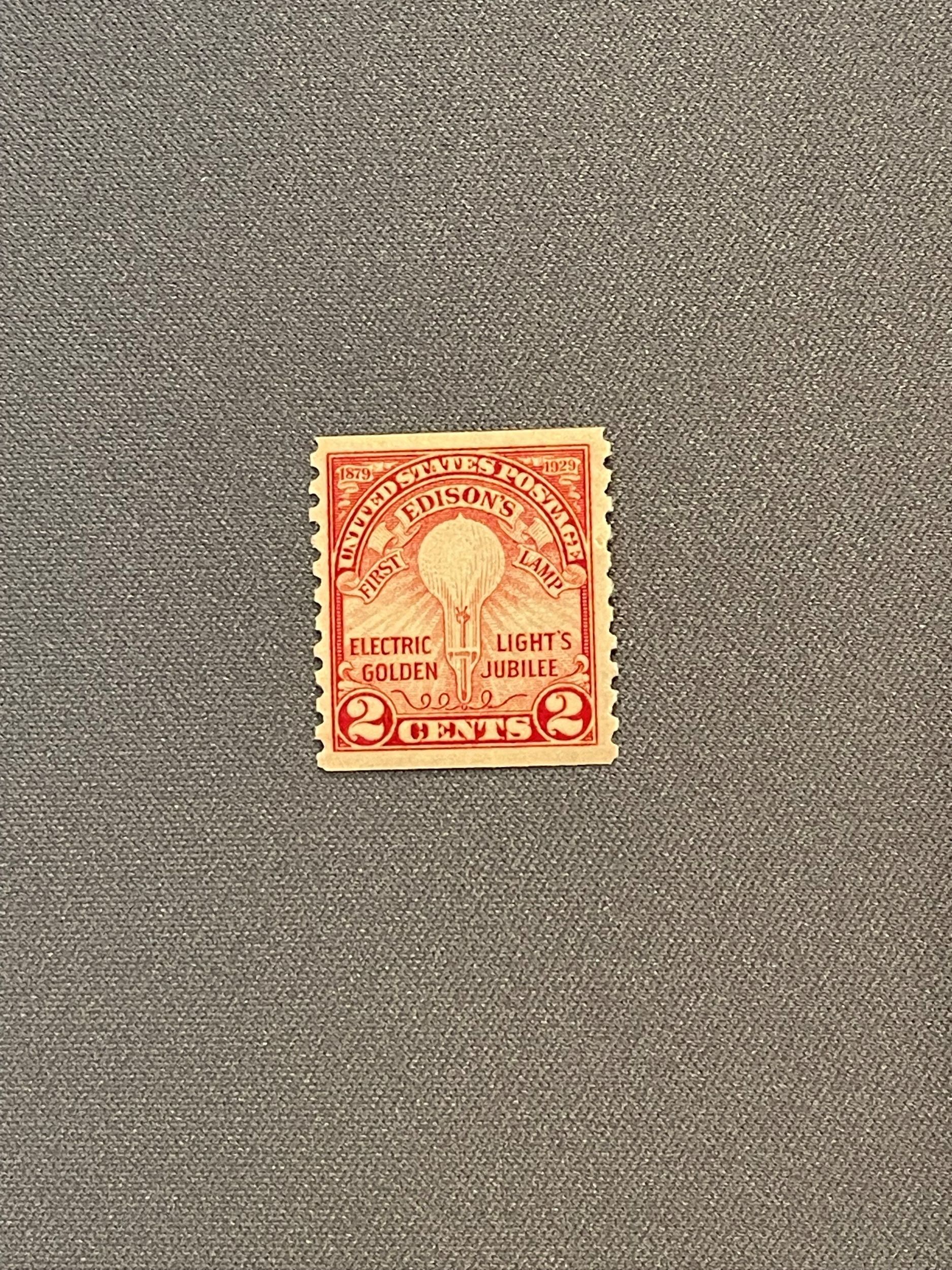 656, Edison's First Lamp, Mint Previously Hinged, CV $21.00 | United ...