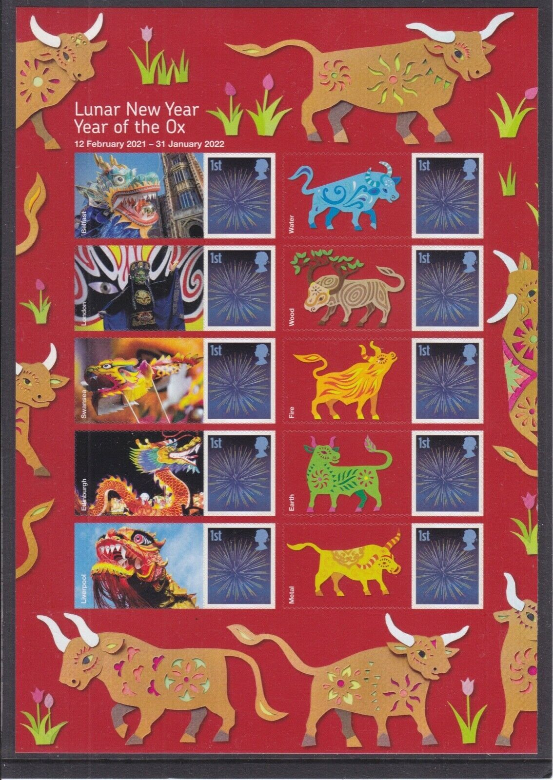 GB 2020 - Lunar New Year - Year of the Ox Generic Smilers Sheet - A5 ...