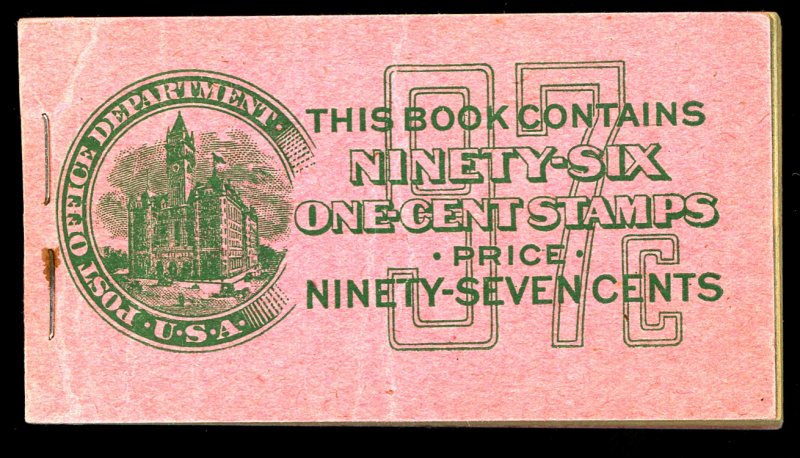 U.S. #498A Full Unused Booklet | United States, General Issue Stamp ...