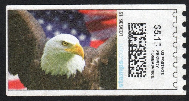 1CVP 22 - (45c) - Personal Computer - PRIORITY - "Flag & Eagle" - Used ...