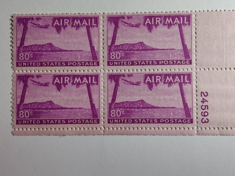 Scott #C46 80 Cent Desirable PB S#24593 LR Diamond Head Hawaii AIR Mail ...