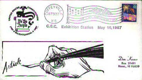 United States, Event, Stamp Collecting, Flags, Fancy Cancels, Kansas ...