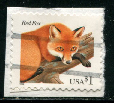 3036 US $1 Red Fox SA, used on paper | United States, General Issue ...