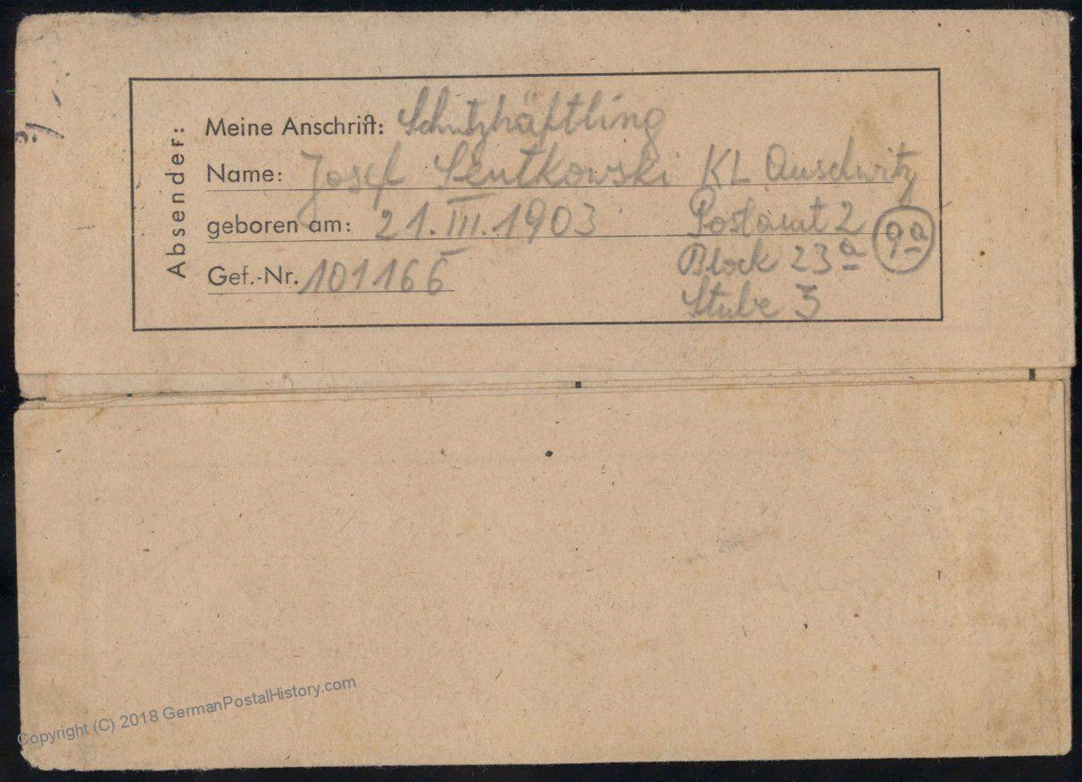 3rd Reich Germany 1944 Concentration Camp KL Auschwitz Camp Rules ...