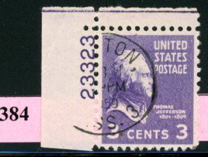 PKStamps - USA - 807 - Used - Plate Number Single #21-384 | United ...