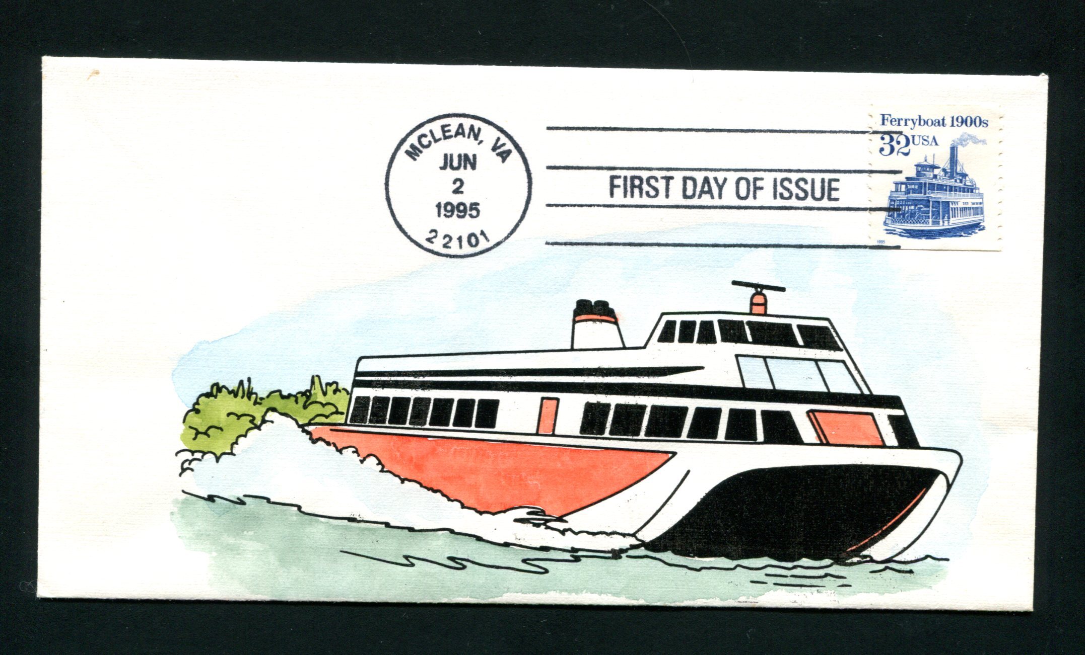 Sc. 2466 32c Ferryboat Transportation Coil FDC - SMB Cachets | United ...
