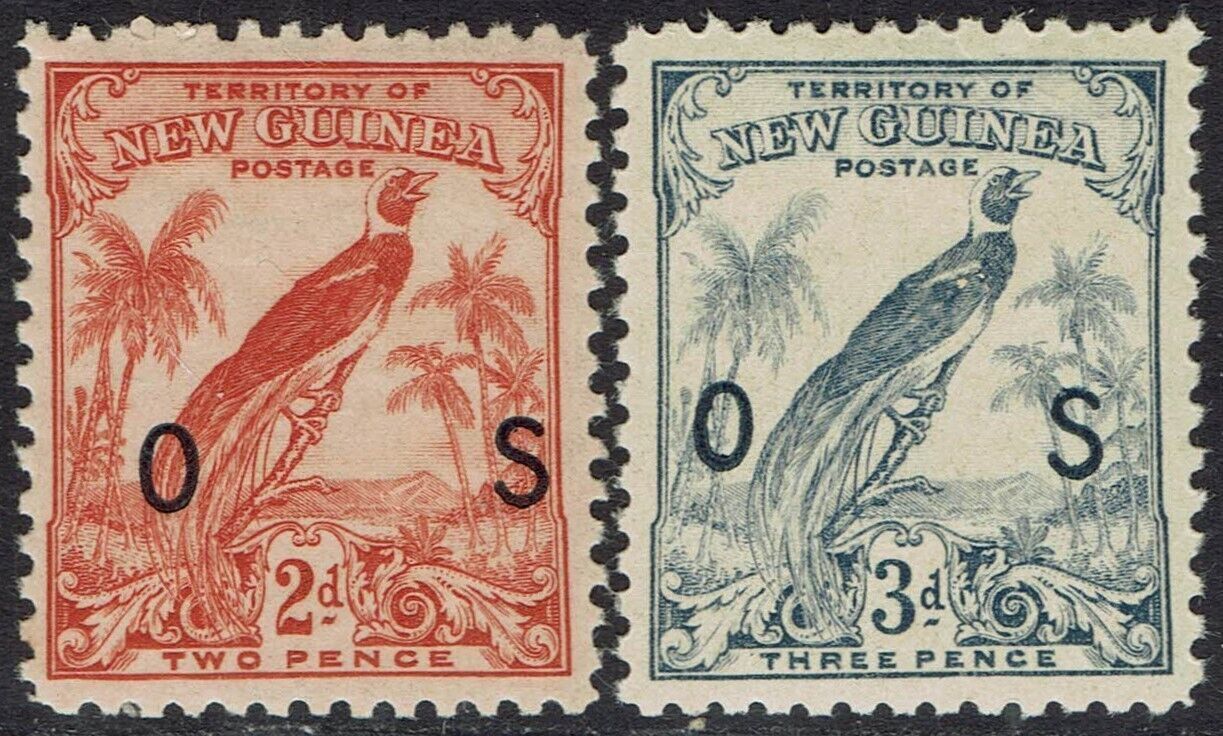 New Guinea 1932 Undated Bird OS 2d and 3d MNH ** | Australia & Oceania ...