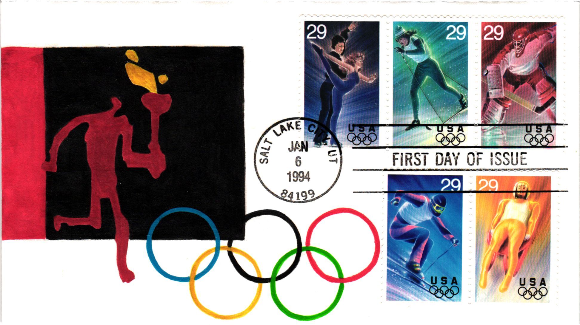 #2811a Winter Olympics 1994 – DAVID ELLIS GARRETT OAK Cachet | United ...