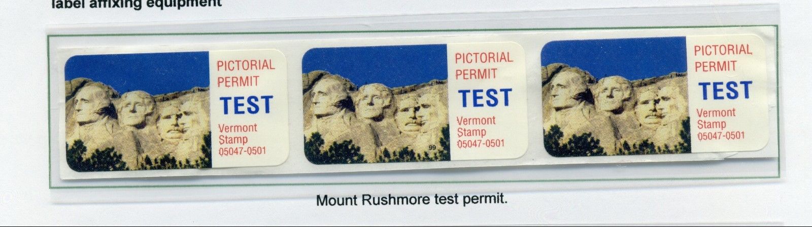 PICTORIAL PERMIT TEST STAMPS & MORE DEVELOPED BY VERMONT STAMP CO. (LOT ...