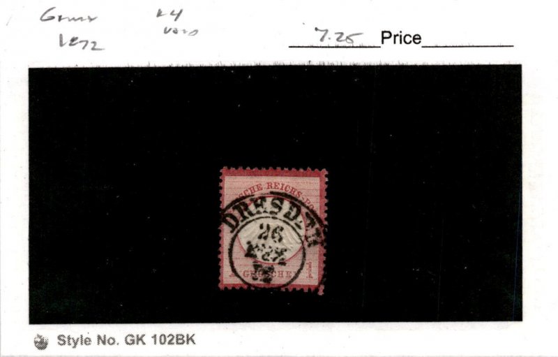 Germany, Postage Stamp, #4 Used, 1872 Imperial Eagle (AD) Dresden ...