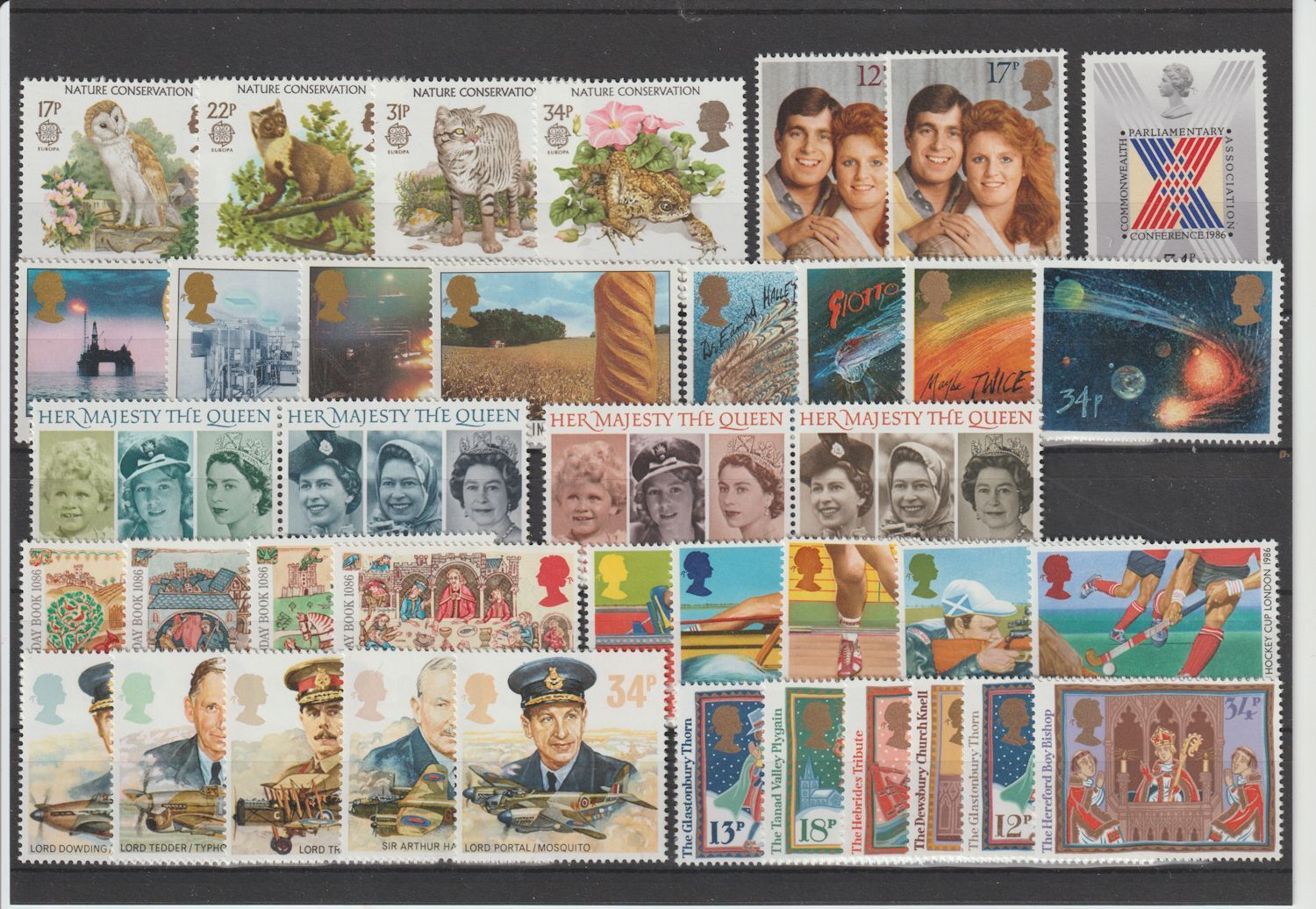 Great Britain 1986 Commemorative Stamp Year Set QE2 VF MNH | Great ...