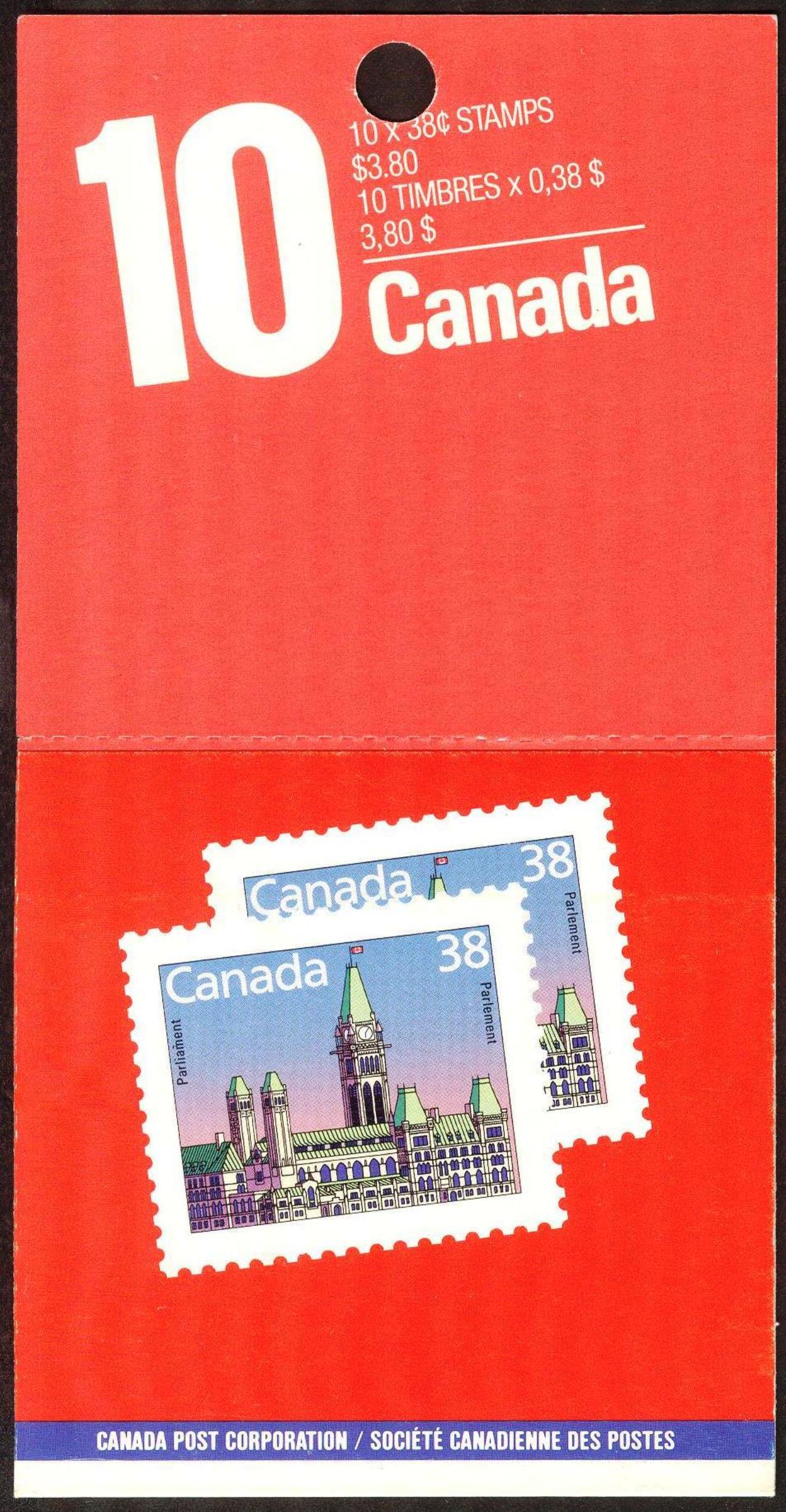 Canada 1988 Definitive Stamps Architecture Parliament Booklet 3,80 ...