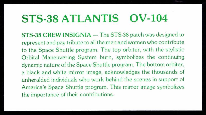 1990 Launch & Landing Atlantis Sts-38 - DOD Mission - U.S. #2278 (Esp ...