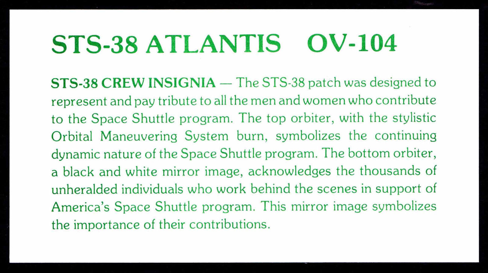 1990 Launch & Landing Atlantis Sts-38 - DOD Mission - U.S. #2278 (Esp ...