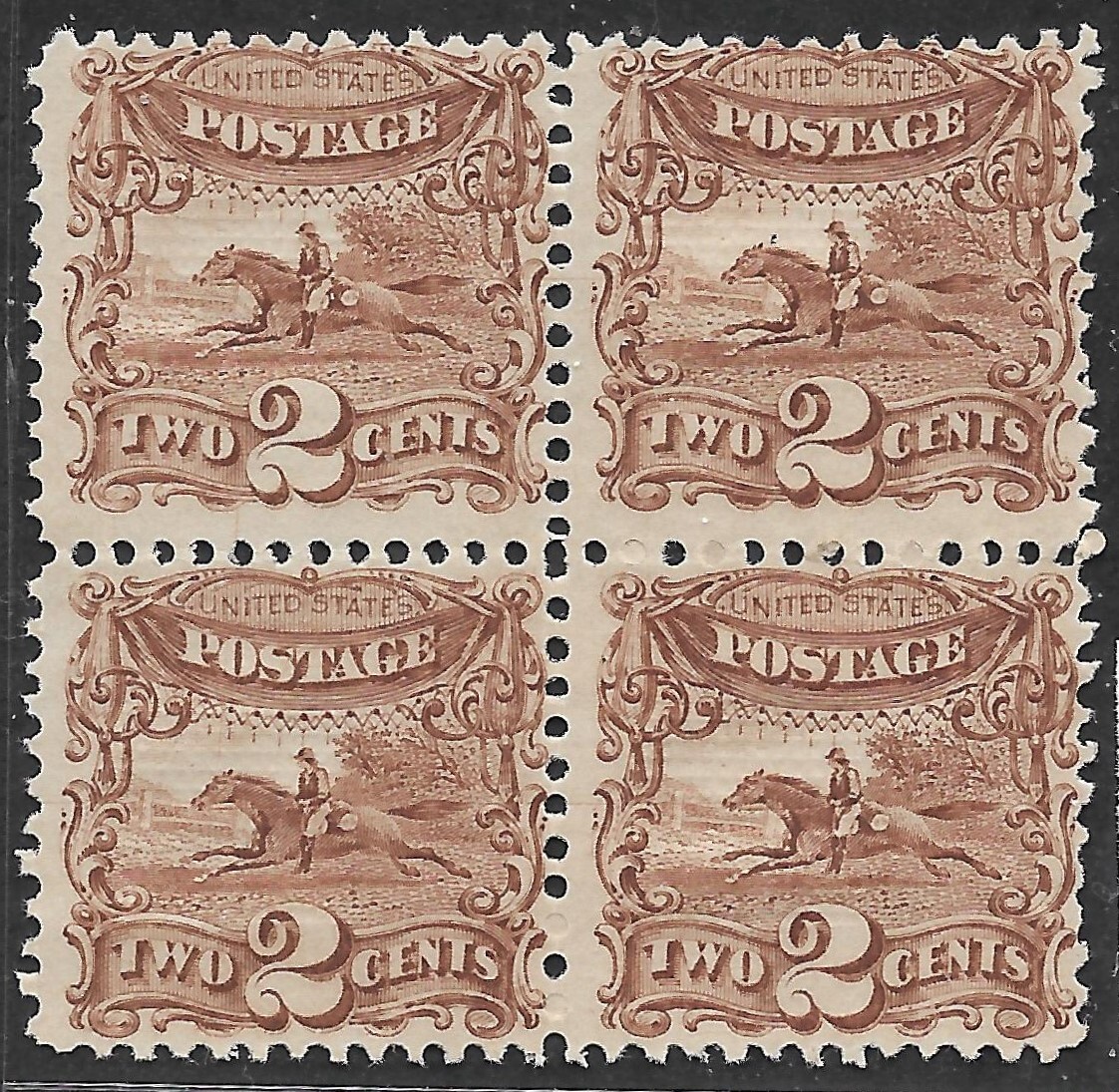 Doyle's_Stamps:MNH Block of Post Rider Pictorials, Sct #113** Crowe ...