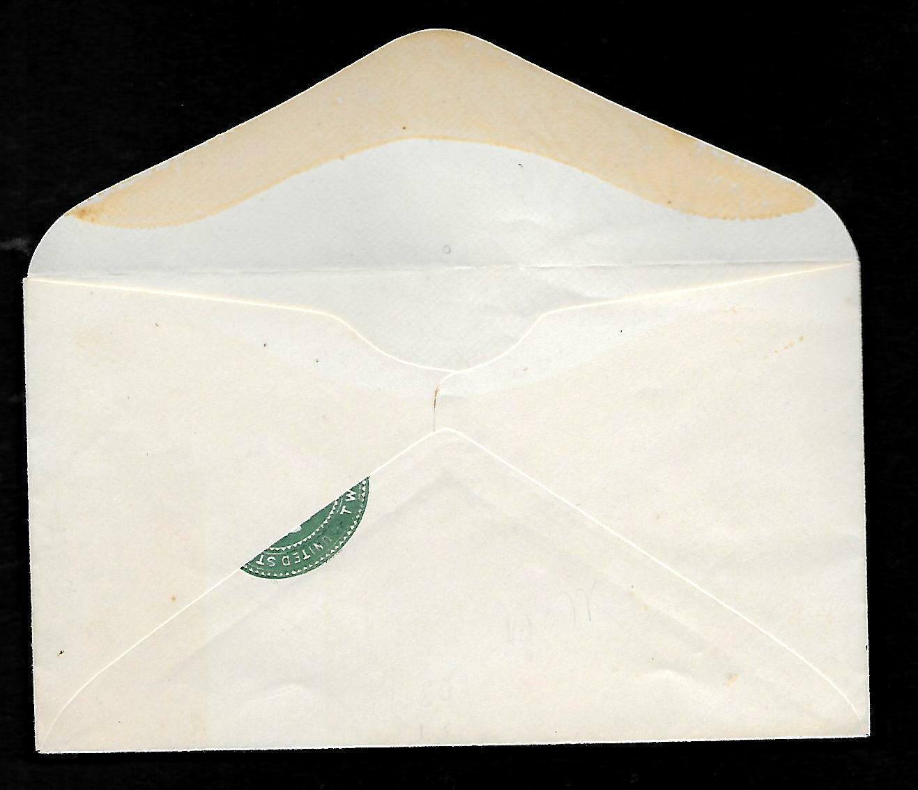 PH90 RARE U3121? Entire Stamped Envelope Partial Impressiion Back of ...