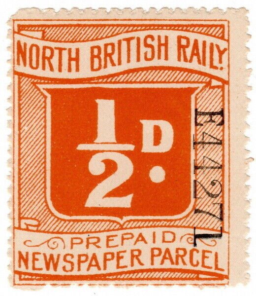 (I.B) North British Railway : Newspaper Parcel Stamp ½d | Great Britain ...