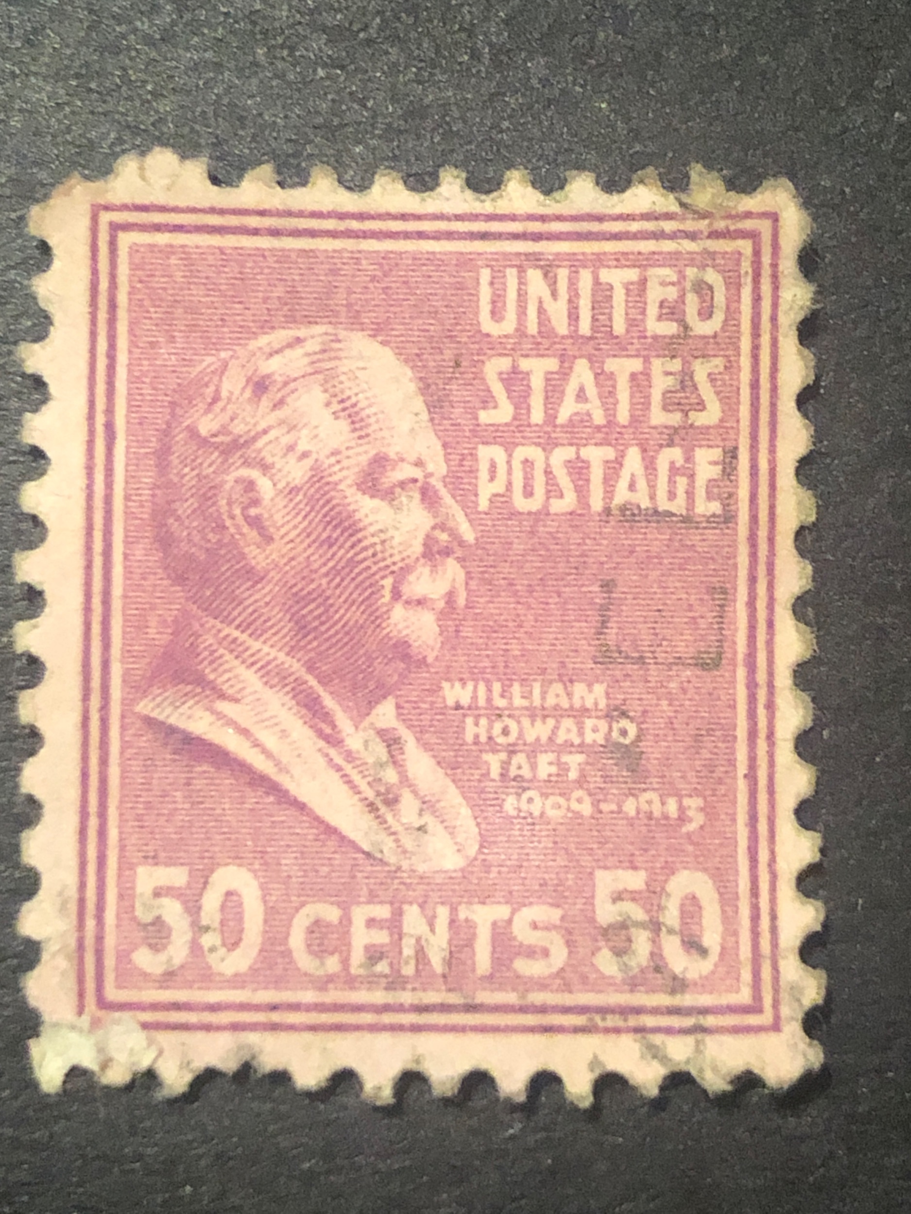 US 50 cents postage, stamp mix good perf. Nice colour used stamp hs:4 ...