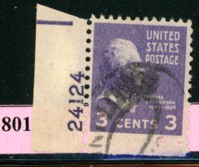 PKStamps - USA - 807 - Used - Plate Number Single #21-801 | United ...