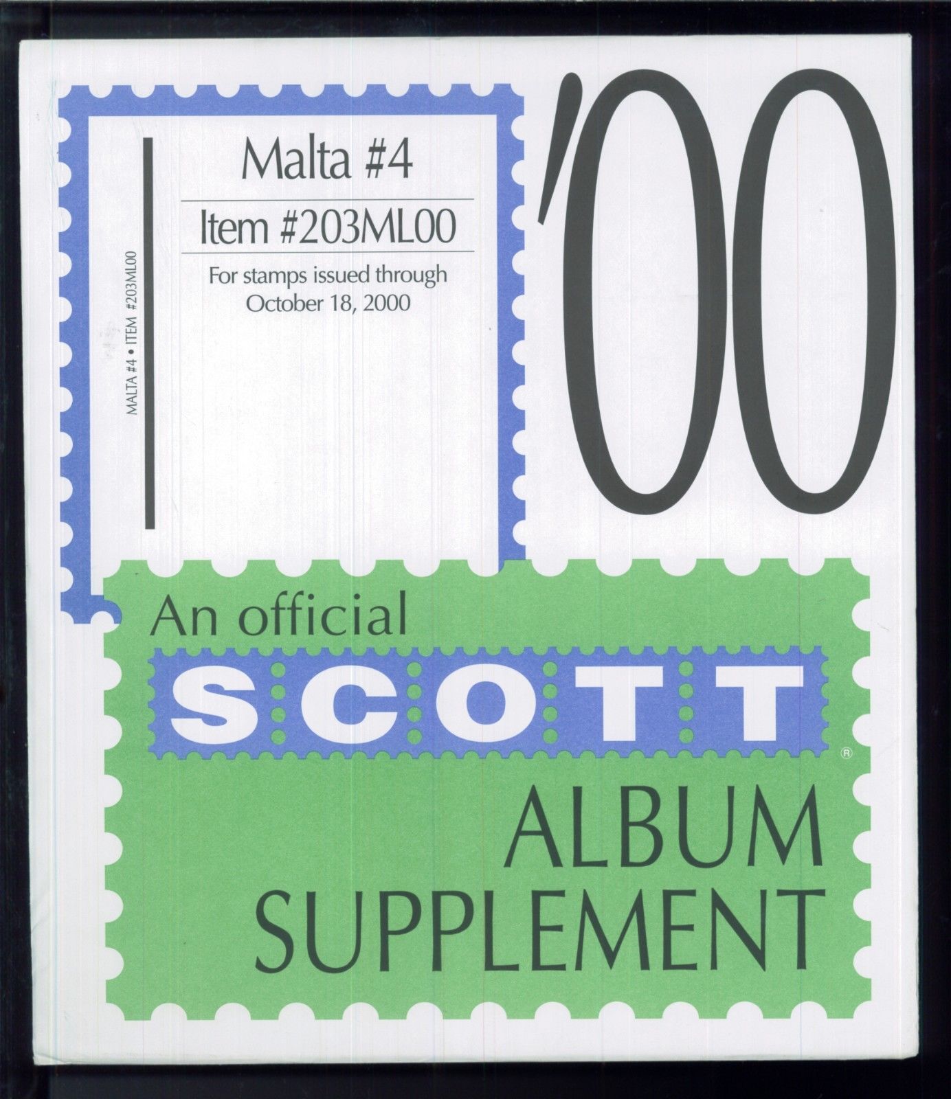 2000 Scott #4 Malta Stamp Album Supplement Item #203ML00 / HipStamp