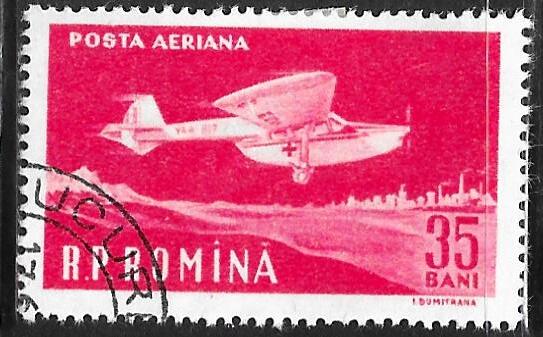 Romania C81: 35b Red Cross Aircraft, CTO, F-VF | Europe - Romania, Air ...