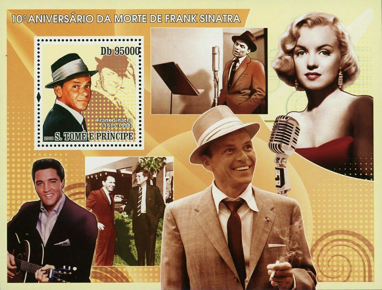 Frank Sinatra Stamp John F. Kennedy Elvis Presley Marilyn Monroe S/S ...