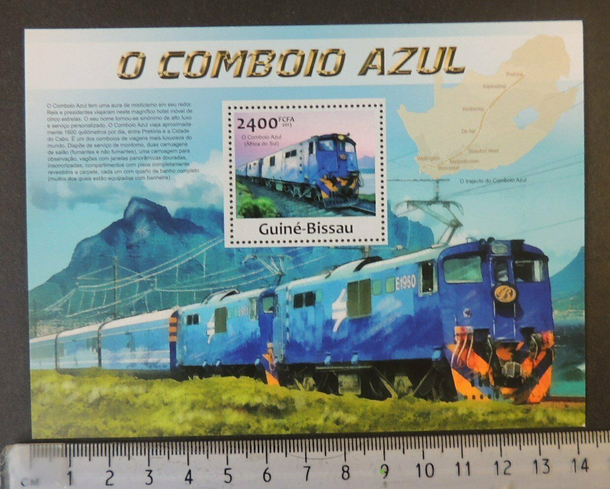 Guinea-Bissau 2013 blue train south africa railways transport maps ...