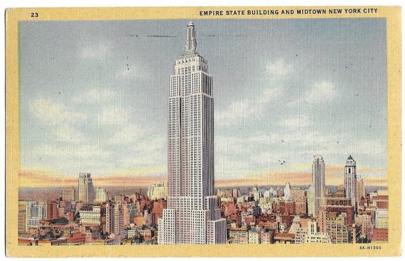 Empire State Building & Midtown New York City 1951 to Milwaukee ...