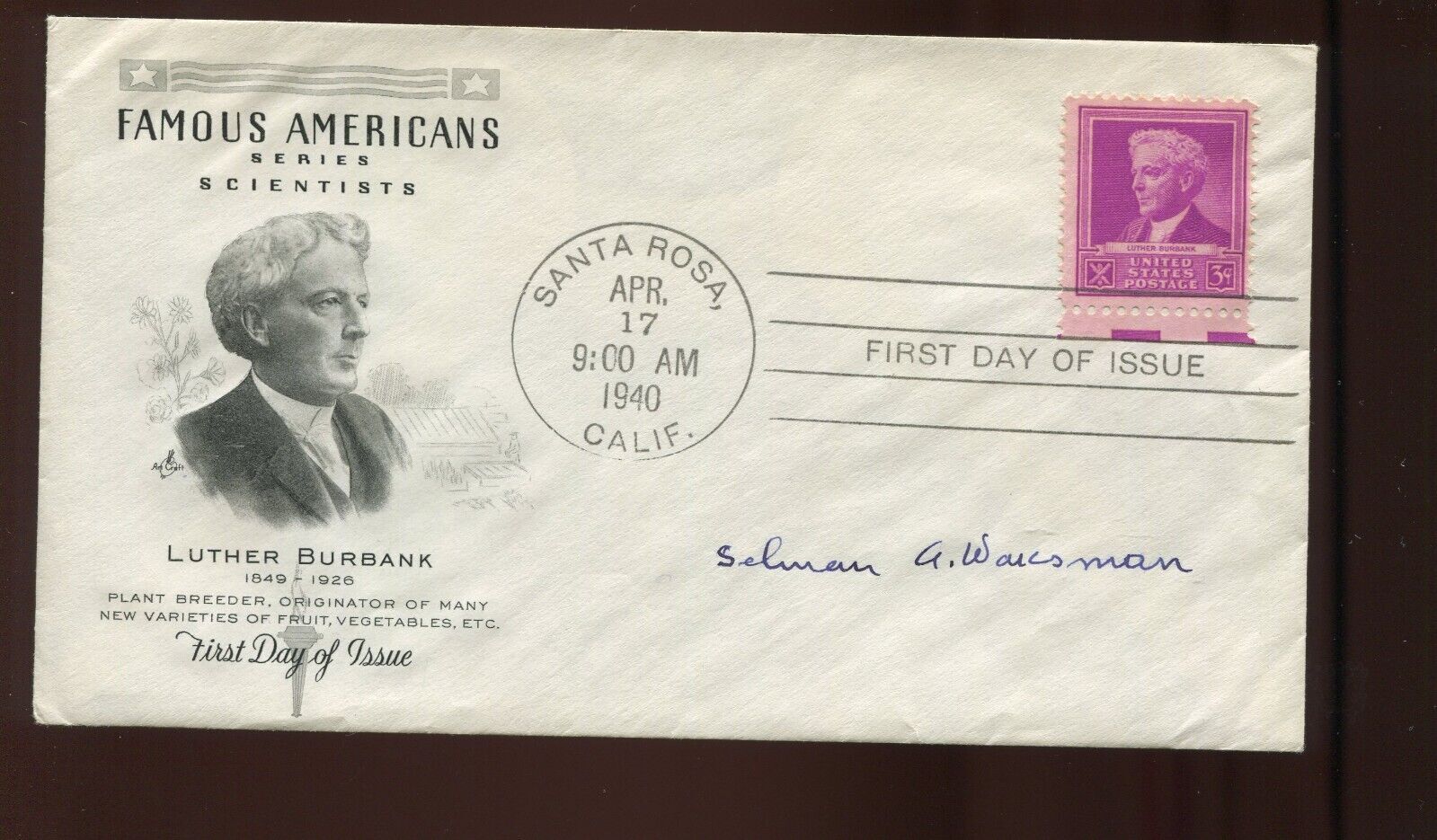 Selman Waksman Nobel Prize Medicine for TB Streptomycin ABX Signed ...