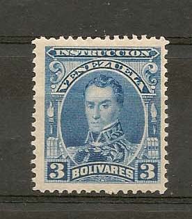 Venezuela Stamp,Mog 3 Bolivares Instruccion #B7 | Central & South ...