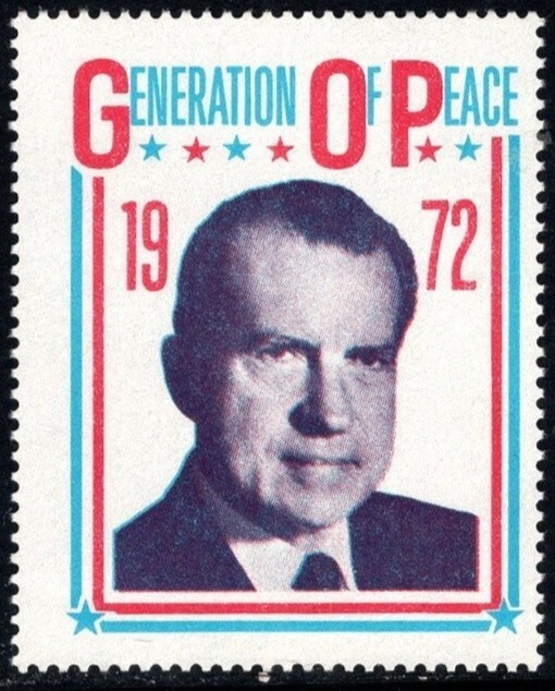 1972 US Poster Presidential Campaign Of Richard Nixon Stamp Generation ...