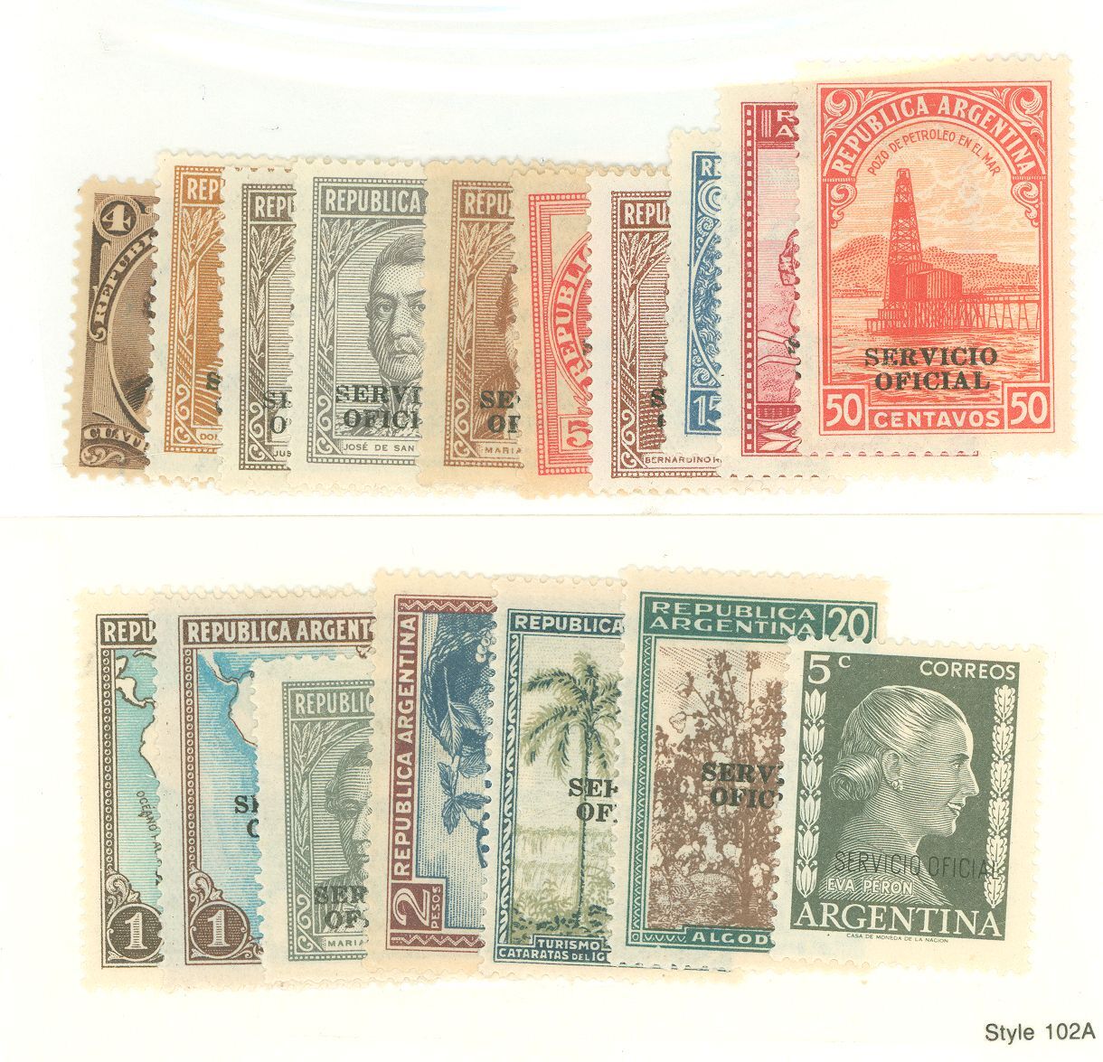 Argentina #O5/O79 Unused | Central & South America - Argentina ...