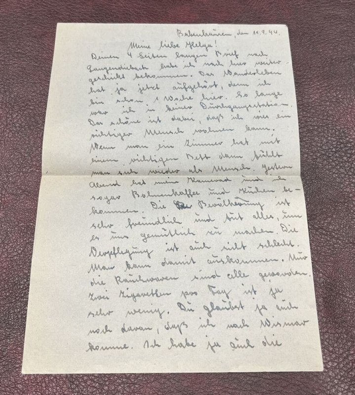 WW2 WWII Nazi Germany Reich 1944 war time ADAC Military Feldpost mail ...