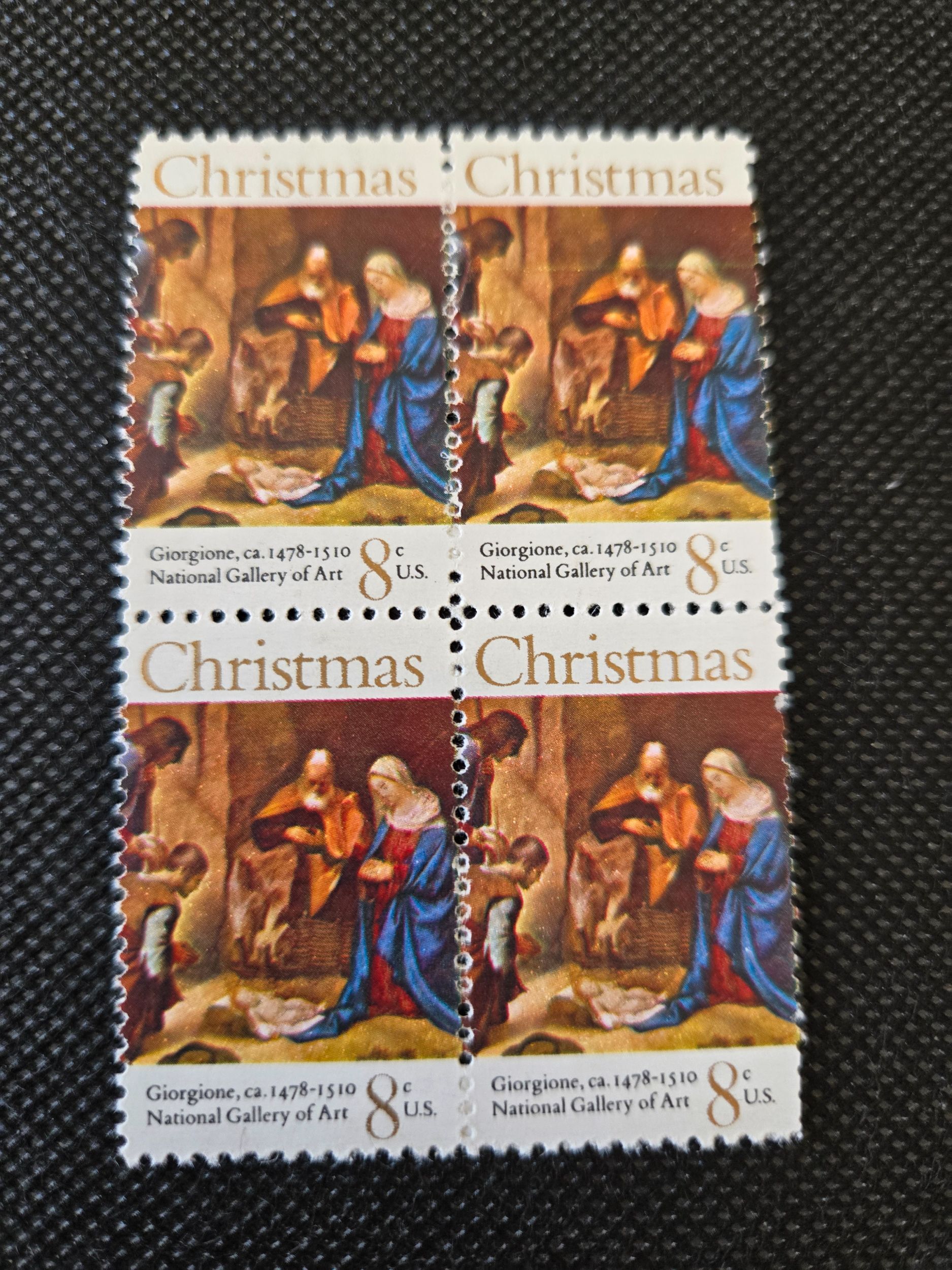 USA, 1971, Christmas Nativity, block of 4, #1444, multi 8c, MNH, SCV$1. ...
