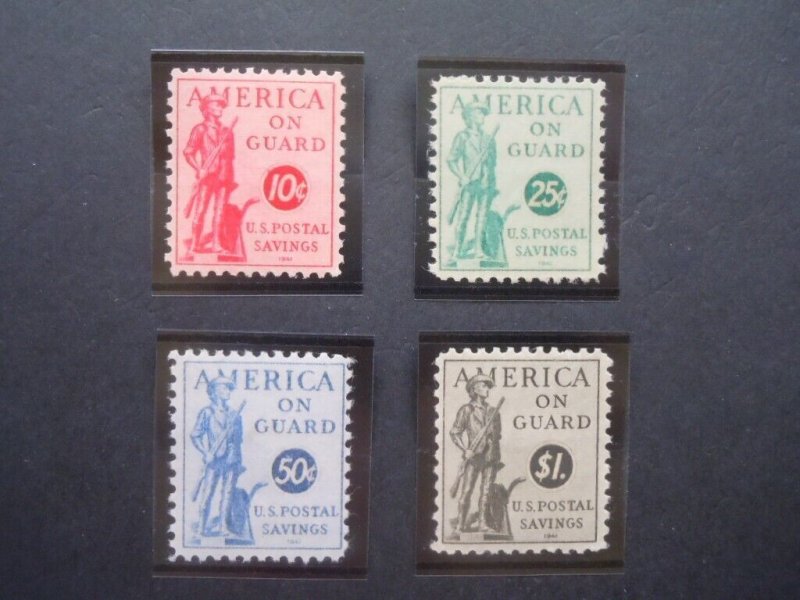 #PS11-PS14 Postal Savings Stamps MNH OG VF #1d "Includes New Mounts ...