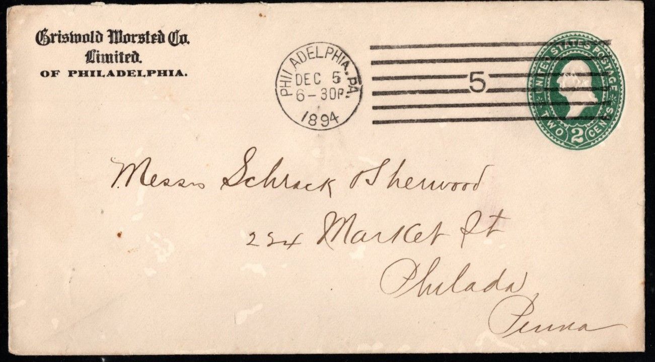 #U311 Washington Envelope Philidelphia 1894 - Used | United States ...
