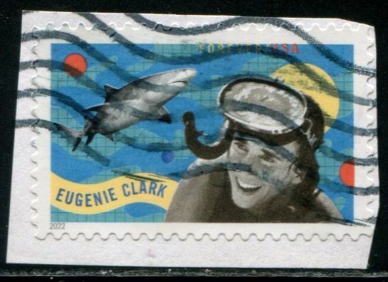 5693 US (58c) Eugenie Clark SA, used on paper | United States, General ...