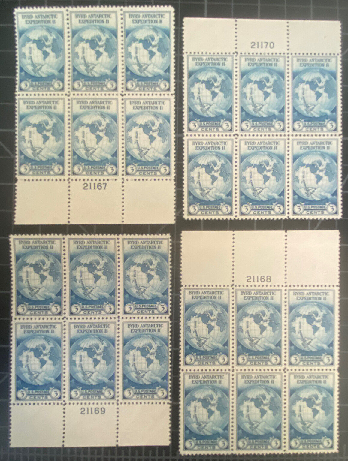 US Stamps-SC# 733 X4 - MNH - Plate Blocks - SCV = $60.00 | United ...