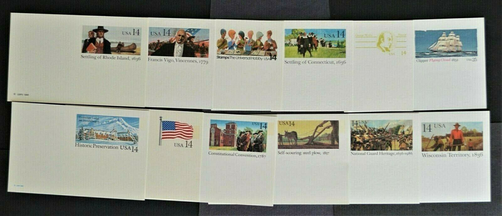 1914//1987 US Sc. #UX27//UX119 lot of 75 all different postal cards ...