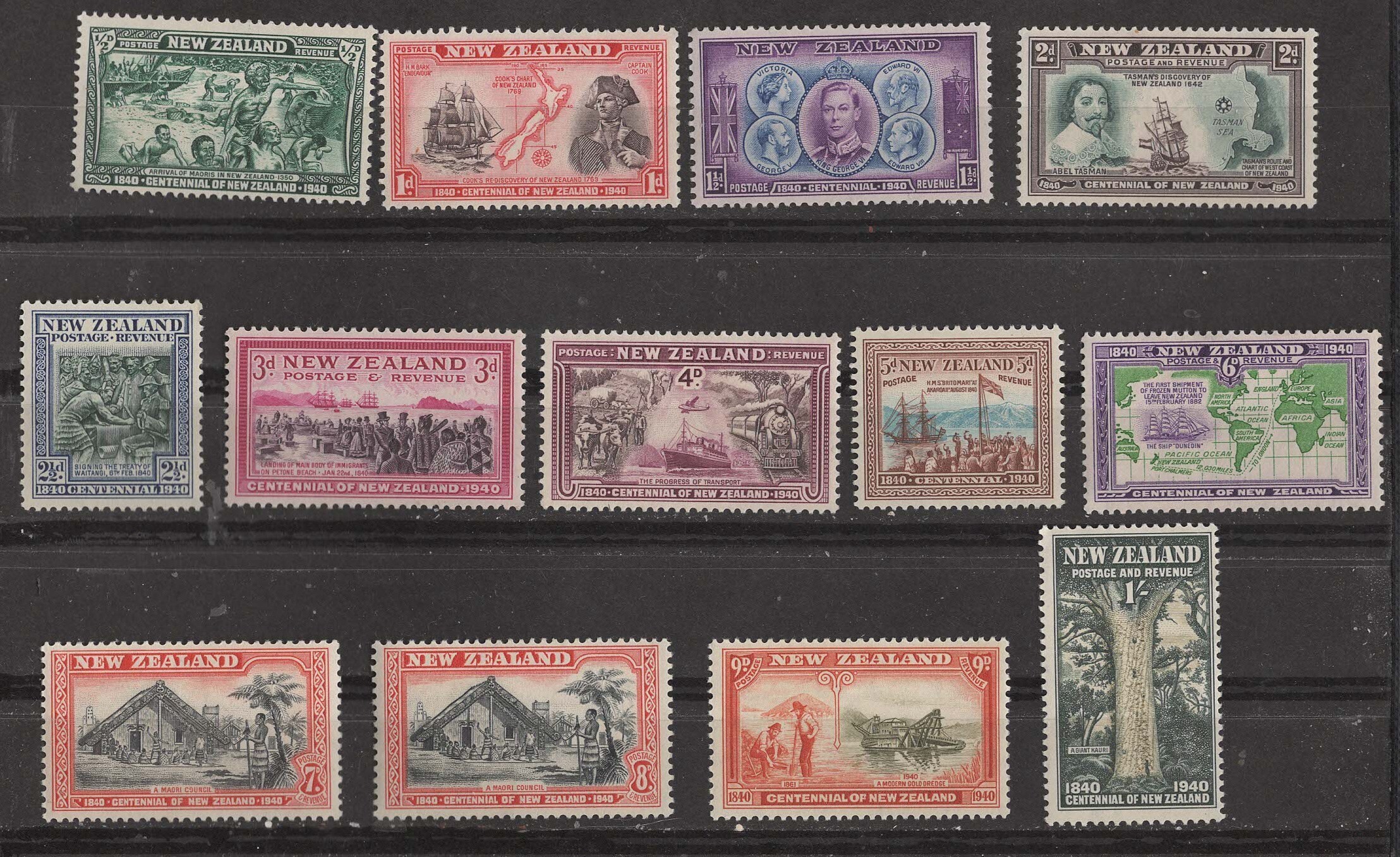 New Zealand # 229-241 Treaty of Waitangi (12) VF Unused | Australia ...