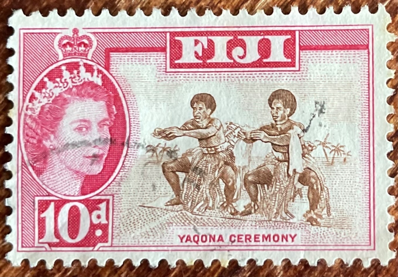 Fiji #170 Used Single Queen Elizabeth II Yaqona Ceremony SCV $.80 L20 ...