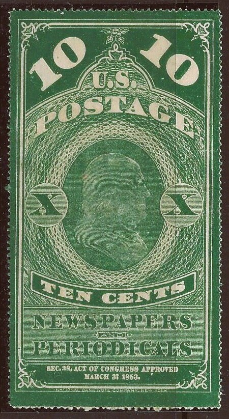 United States Newspaper Stamp PR6 OG CV$250 | Worldwide - Other ...