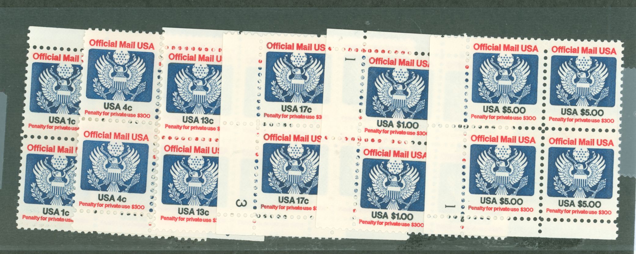 United States #O127-O133 Mint (NH) Plate Block | United States ...
