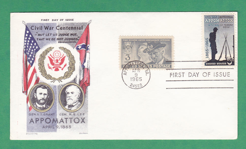 #1182 Battle of Appomattox Jackson Chickering Cachet COMBO | United ...