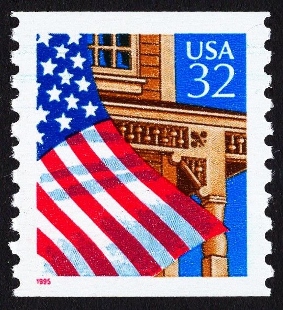 US 2913 MNH VF 32 Cent Flag Over Porch (Red 1995) | United States ...